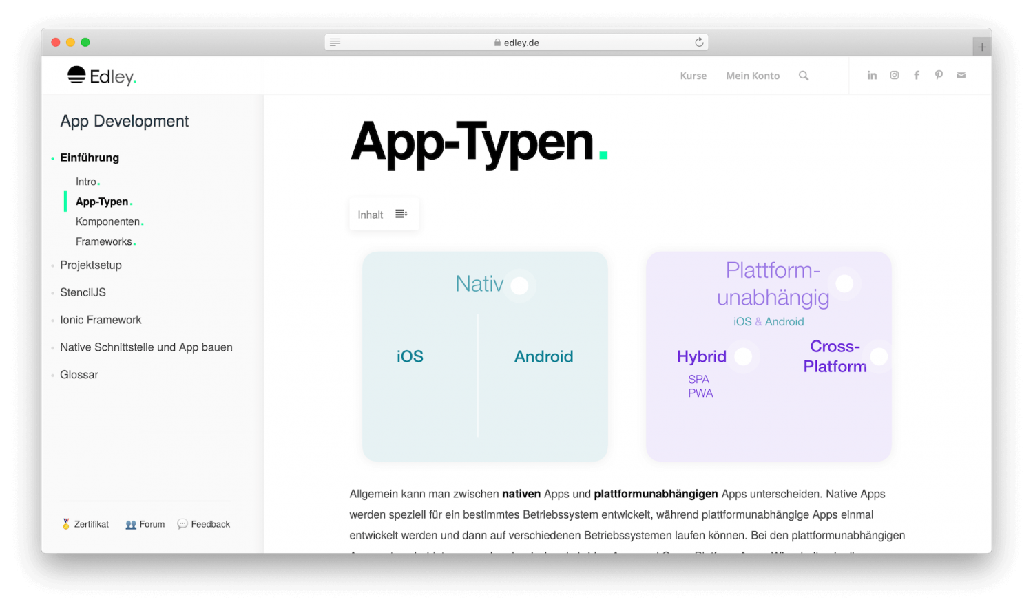 App programmieren lernen mit Online-Kurs | EDLEY