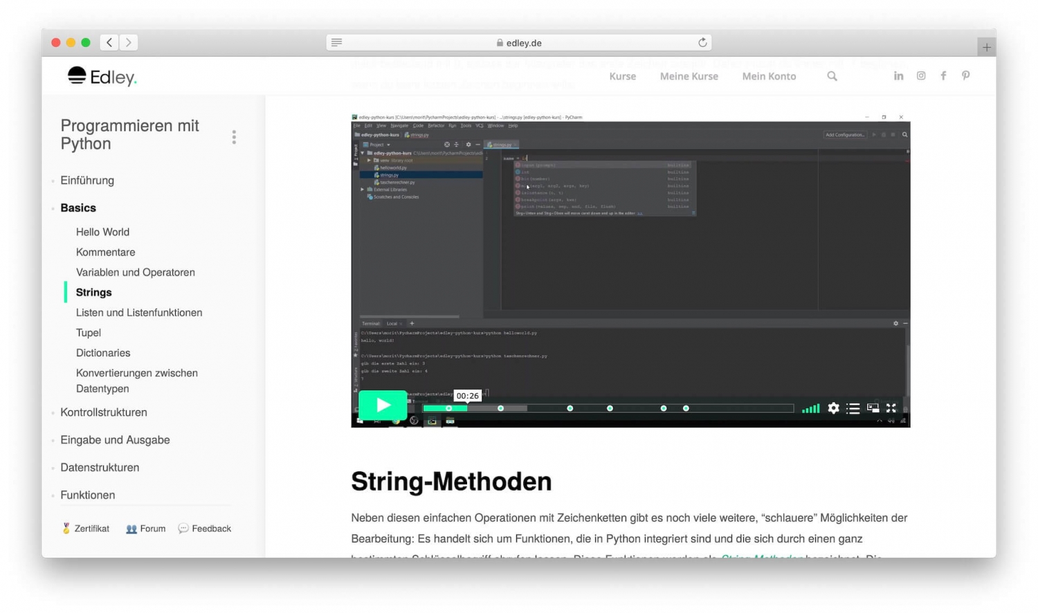 Python Strings - Edley